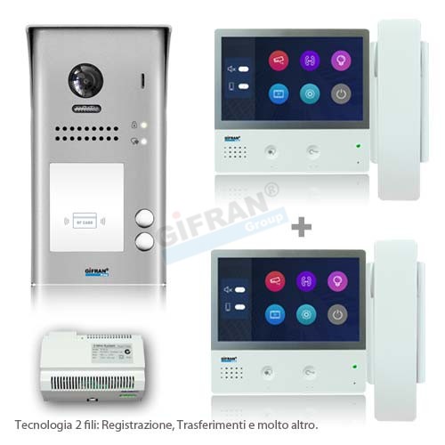 Videocitofono bifamiliare con cornetta - Videocitofono casa